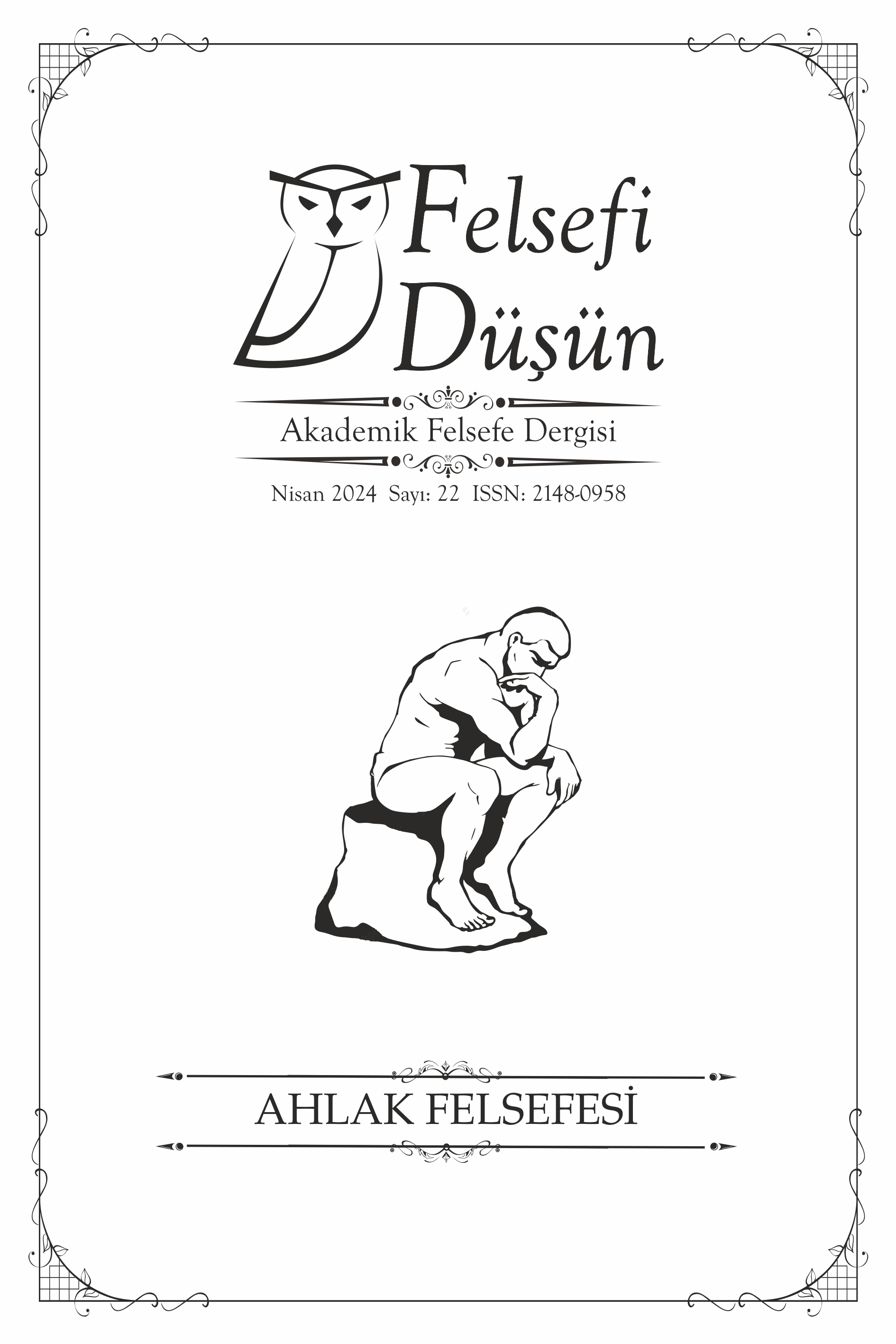 Felsefi Düşün sayı: 22 Ahlak Felsefesi